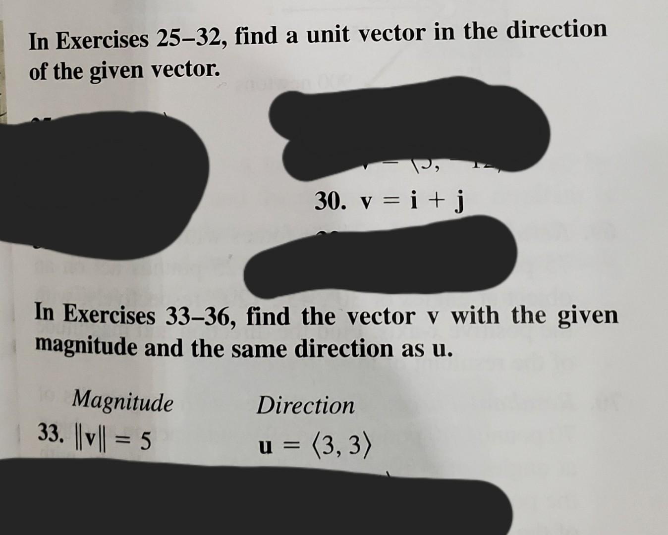 Solved In Exercises 25–32, find a unit vector in the | Chegg.com