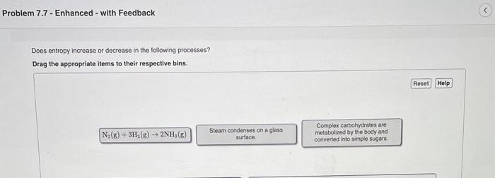 Solved Does entropy increase or decrease in the following | Chegg.com
