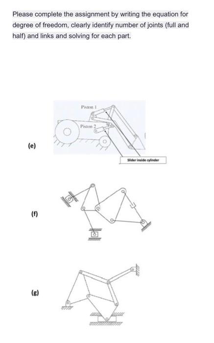 Solved Calculate the mobility of linkages and identify | Chegg.com