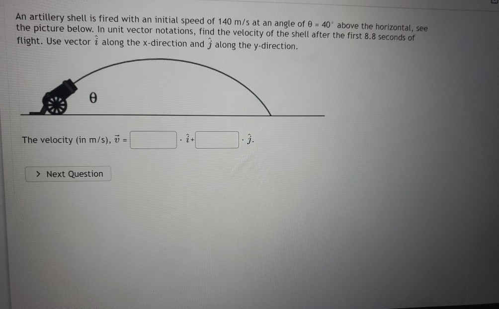 Solved An artillery shell is fired with an initial speed of | Chegg.com