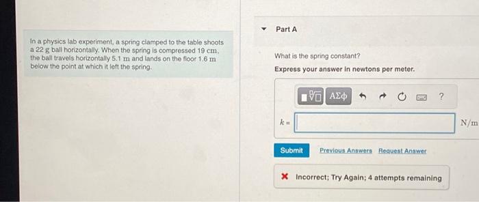 Solved In a physics lab experiment, a spring clamped to the | Chegg.com