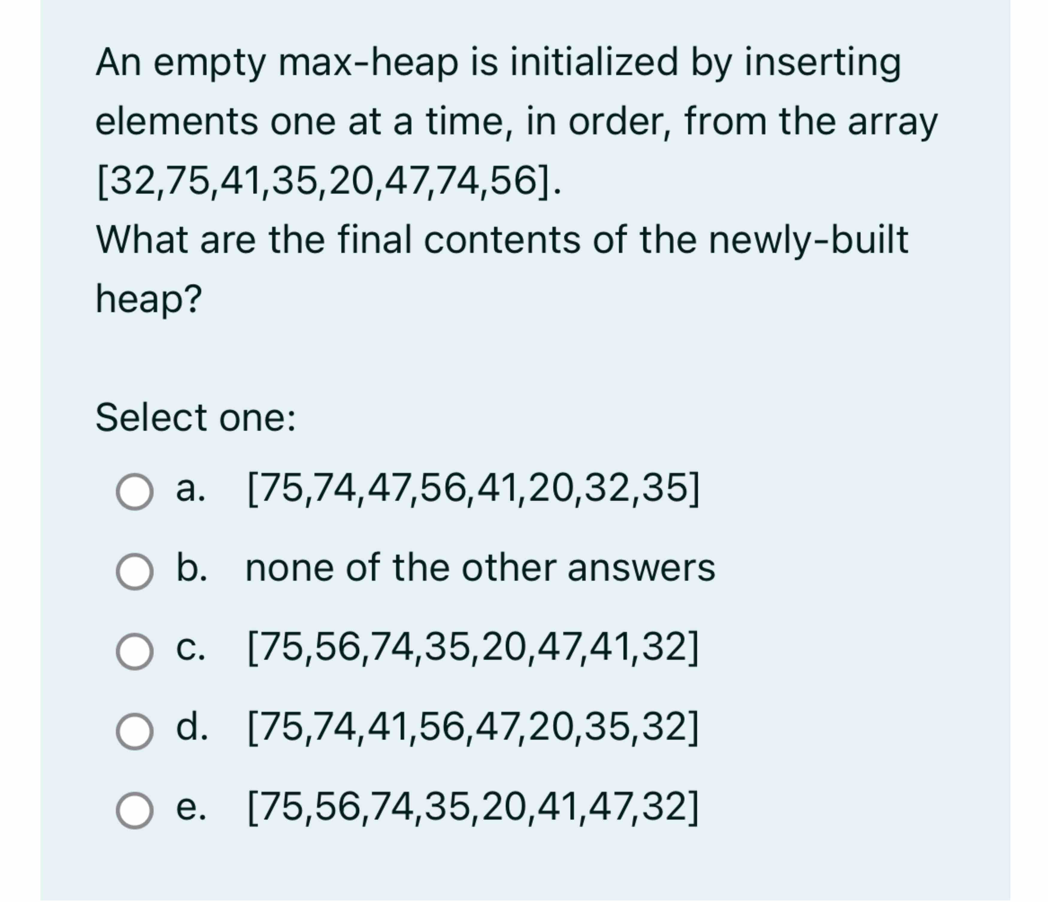 Solved An empty max-heap is initialized by insertingelements | Chegg.com