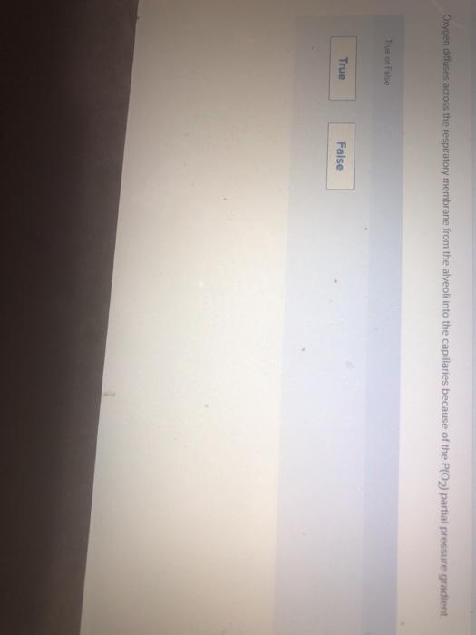 Solved Oxygen diffuses across the respiratory membrane from | Chegg.com