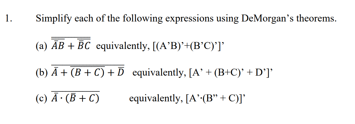 Solved Simplify each of the following expressions using | Chegg.com