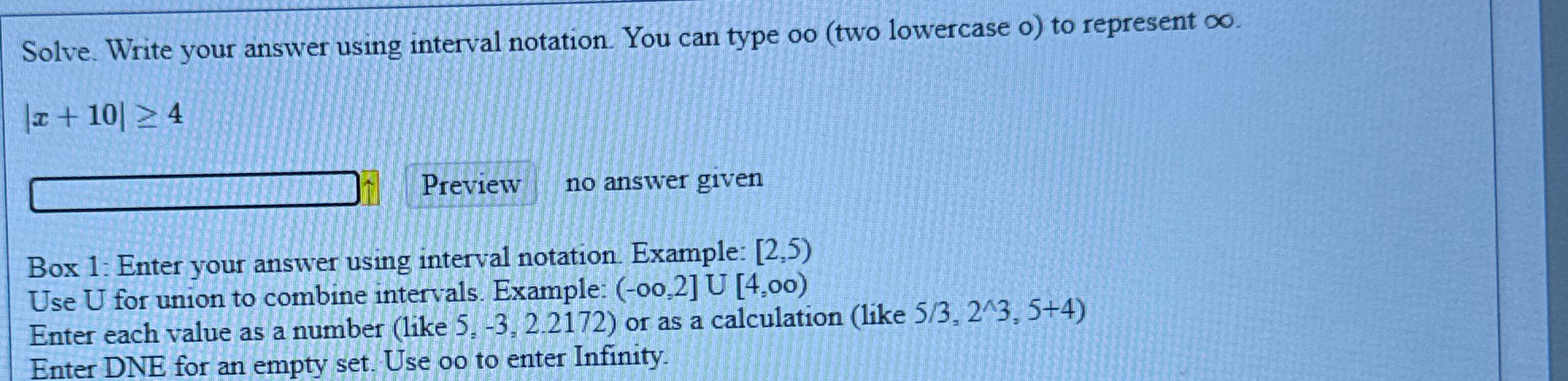 Solved Solve Write Your Answer Using Interval Notation You