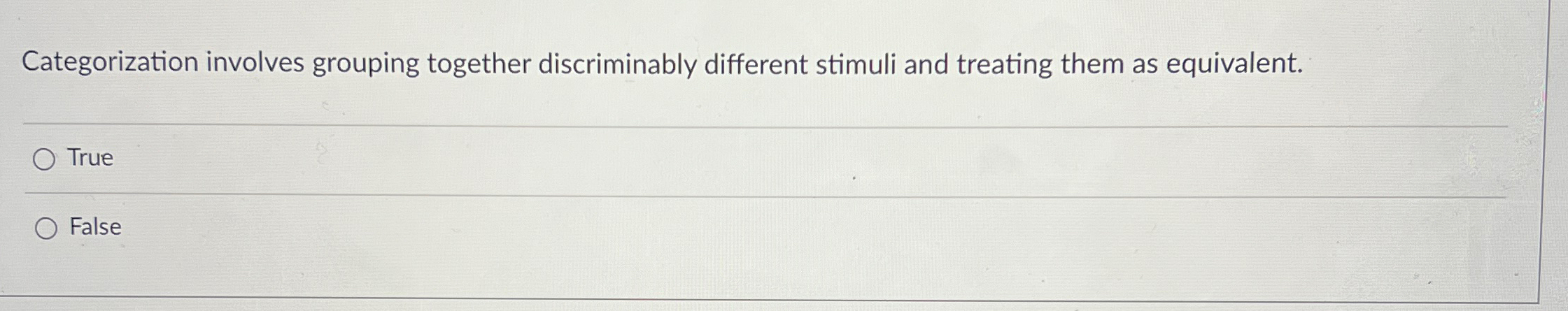 Solved Categorization involves grouping together | Chegg.com