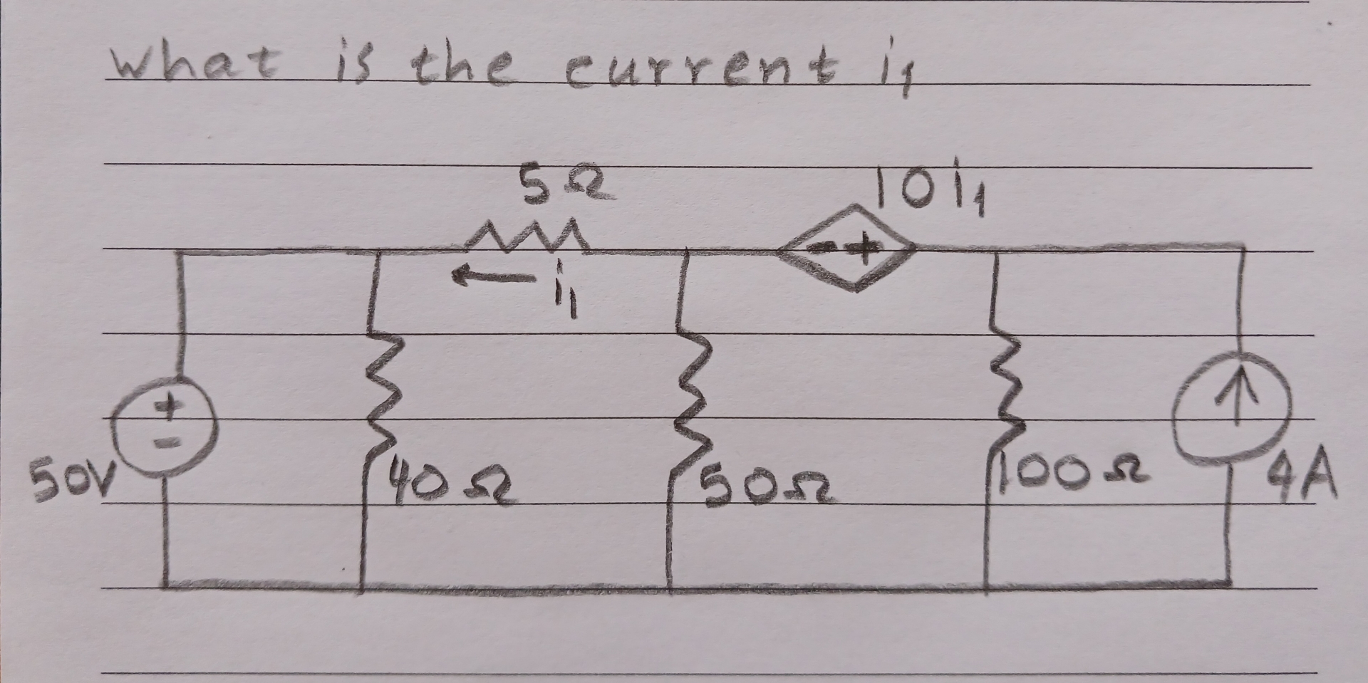 Solved what is the current i1 | Chegg.com