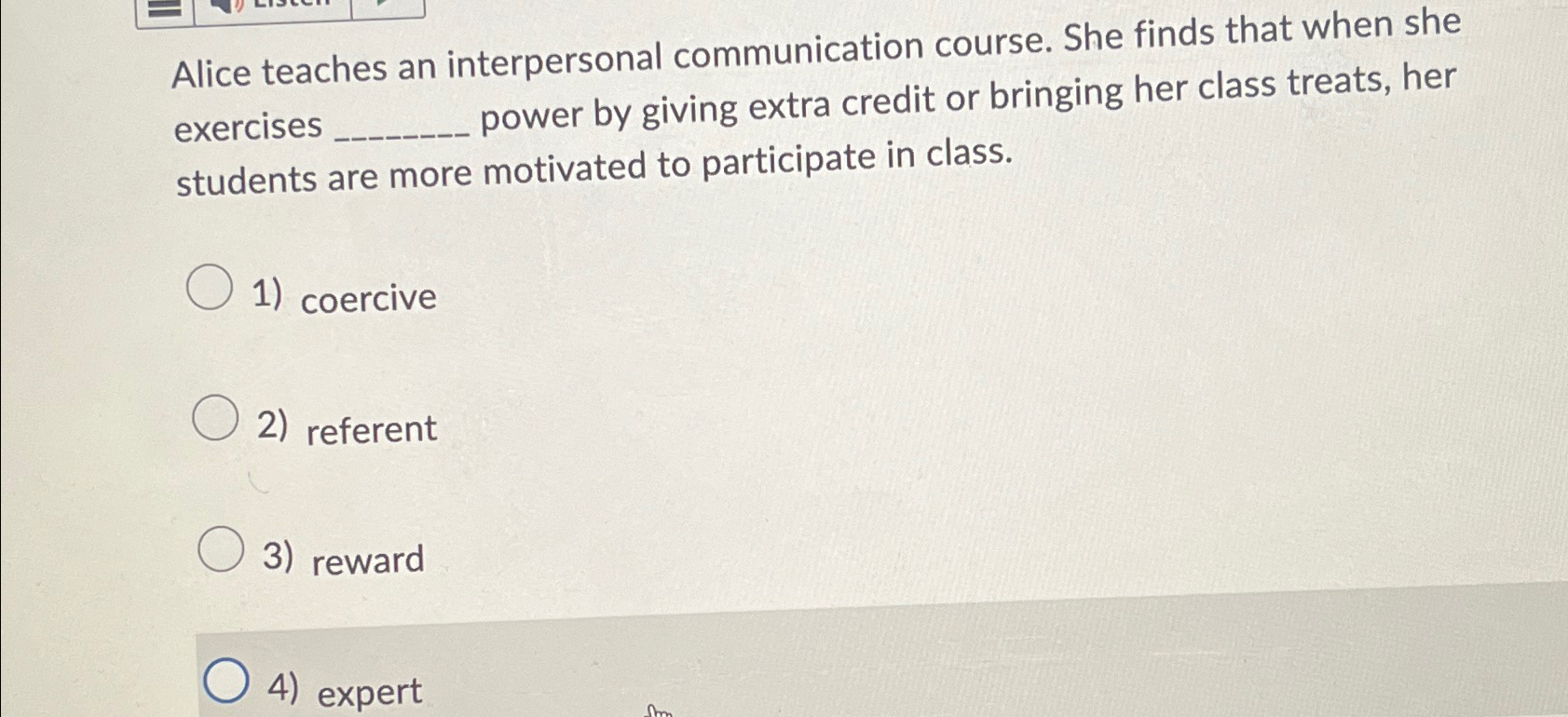 Solved Alice teaches an interpersonal communication course. | Chegg.com
