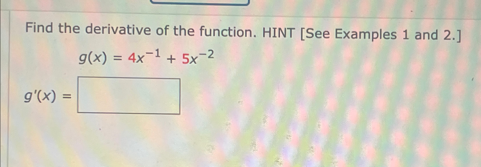 Solved Find the derivative of the function. HINT [See | Chegg.com