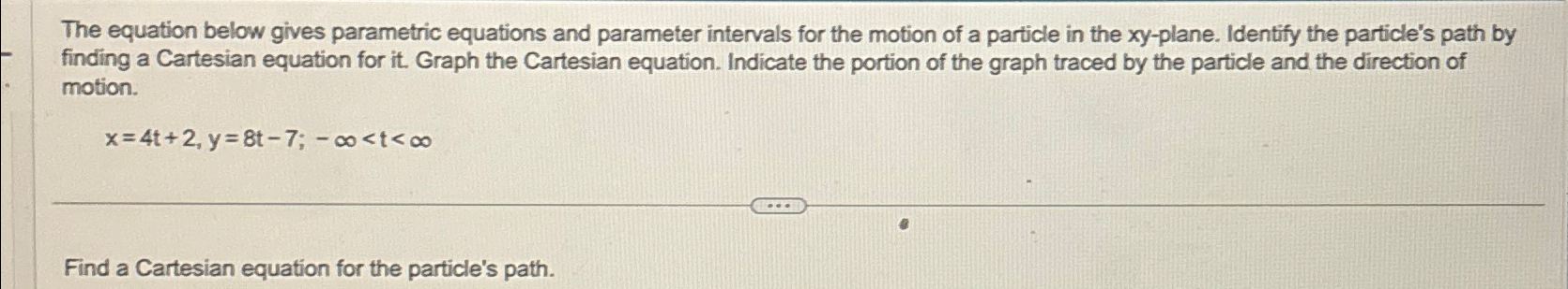 Solved The equation below gives parametric equations and | Chegg.com
