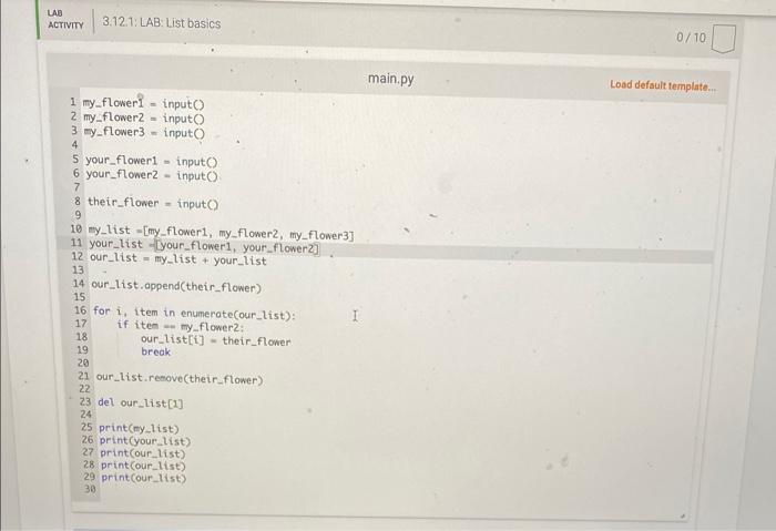 Solved \begin{tabular}{l|l} UAB \\ ACTIVITY & 3.12.1: LAB: | Chegg.com Solved \begin{tabular}{l|l} UAB \\ ACTIVITY & 3.12.1: LAB: | Chegg.com