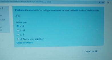 Solved Evaluate the root without using a calculstor or note | Chegg.com