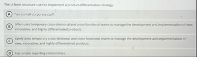 Solved The U-form structure used to implement a | Chegg.com
