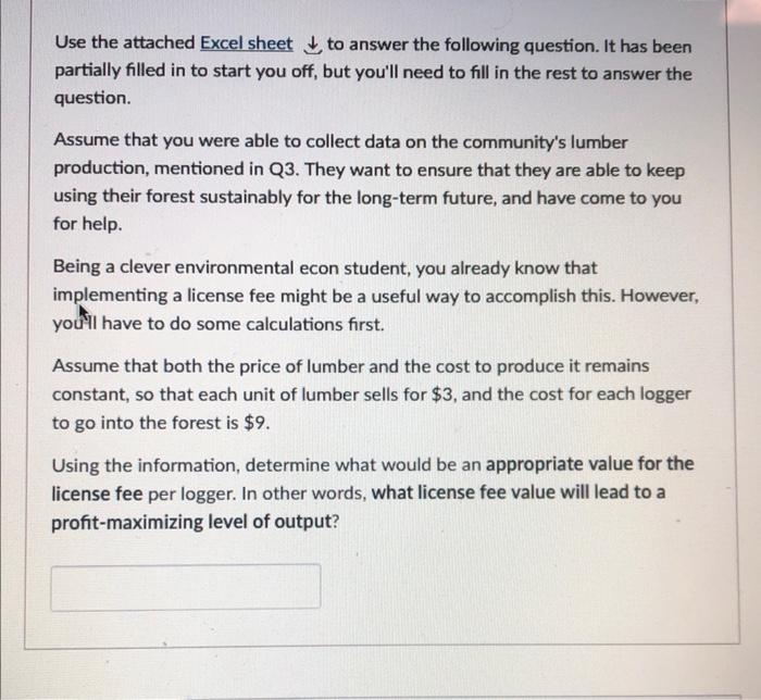 Solved Use the attached Excel sheet ↓ to answer the | Chegg.com