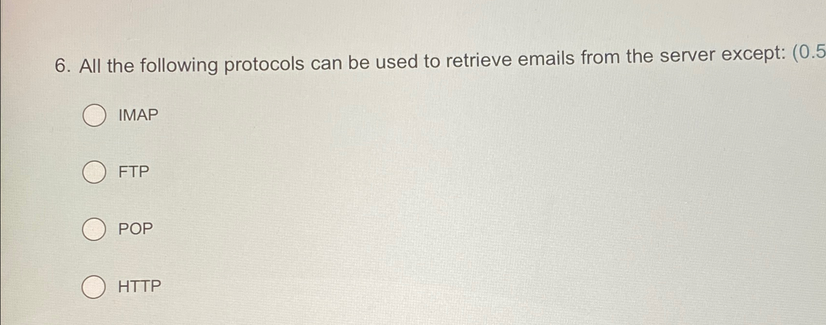 Solved All the following protocols can be used to retrieve | Chegg.com