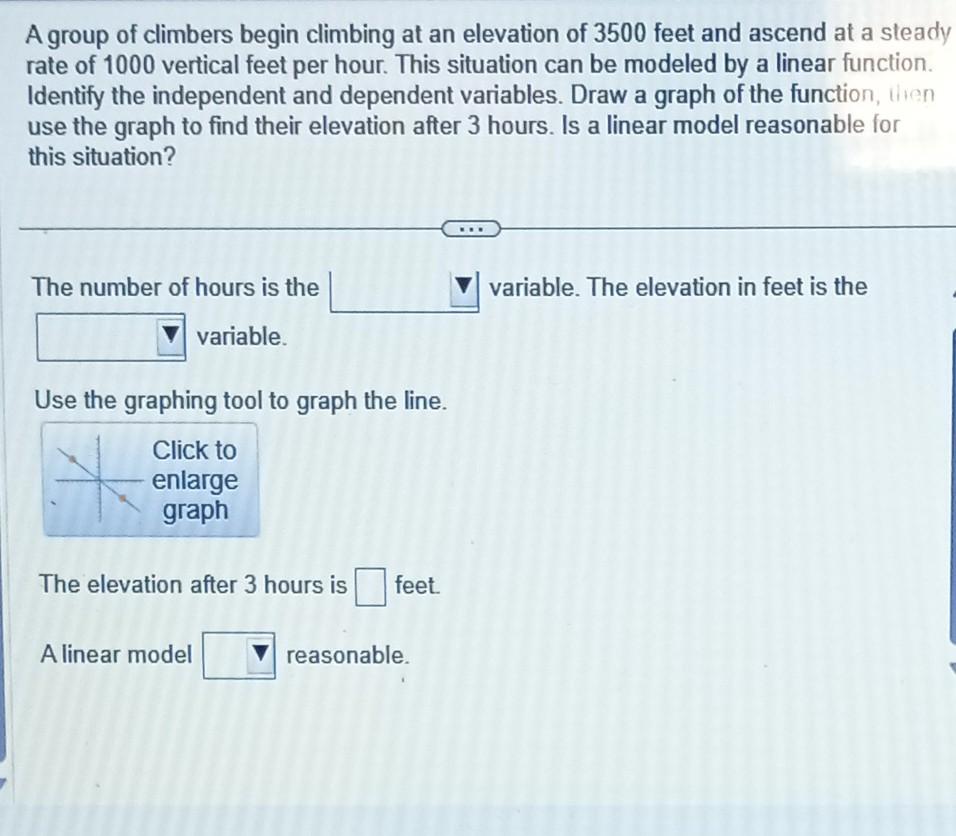 Solved A group of climbers begin climbing at an elevation of | Chegg.com