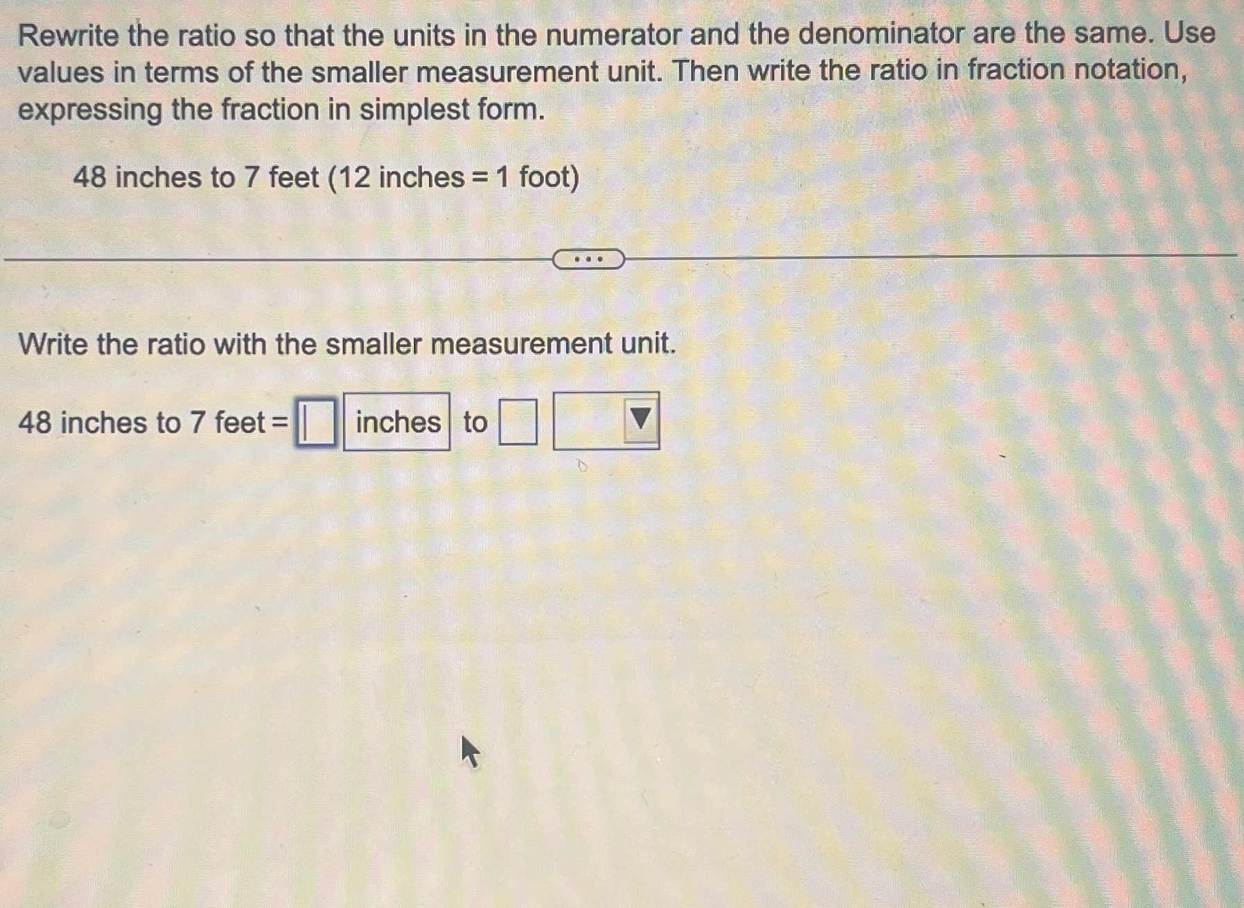 Solved Rewrite the ratio so that the units in the numerator | Chegg.com