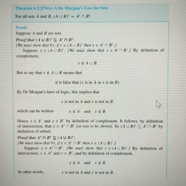 Solved 7. Idempotent Laws: For all sets A, (a) AU A = A and | Chegg.com