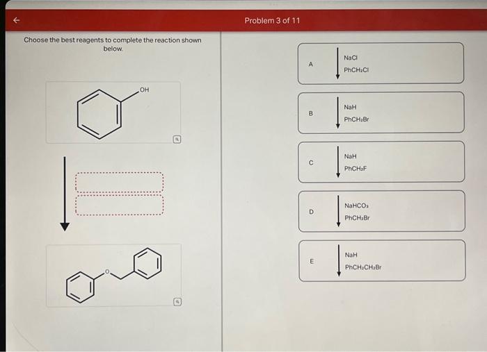 Solved Choose the best reagents to complete the reaction | Chegg.com