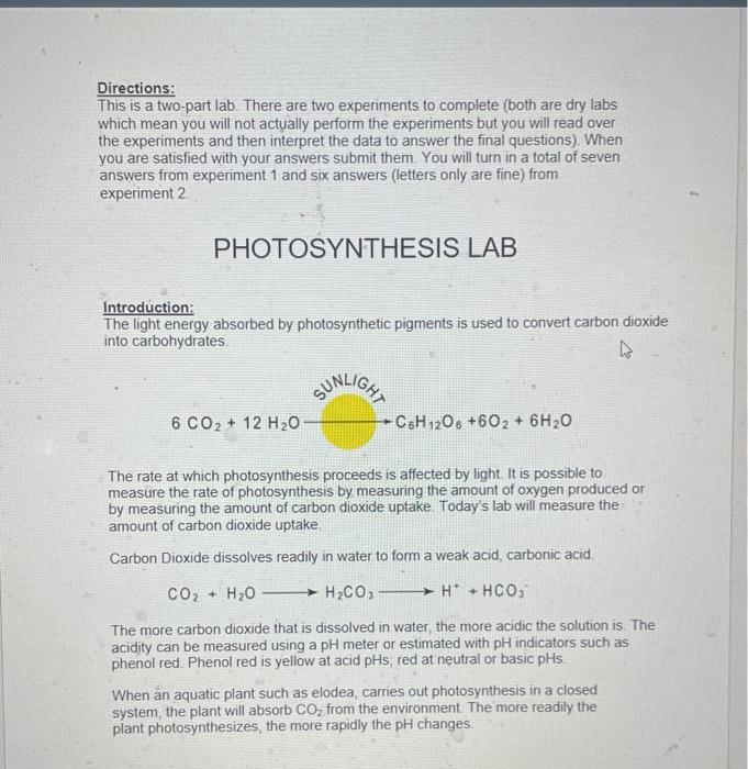 Solved Directions: This is a two-part lab. There are two | Chegg.com