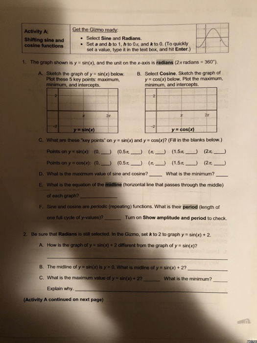 Solved Name: Date Student Exploration: Translating and | Chegg.com