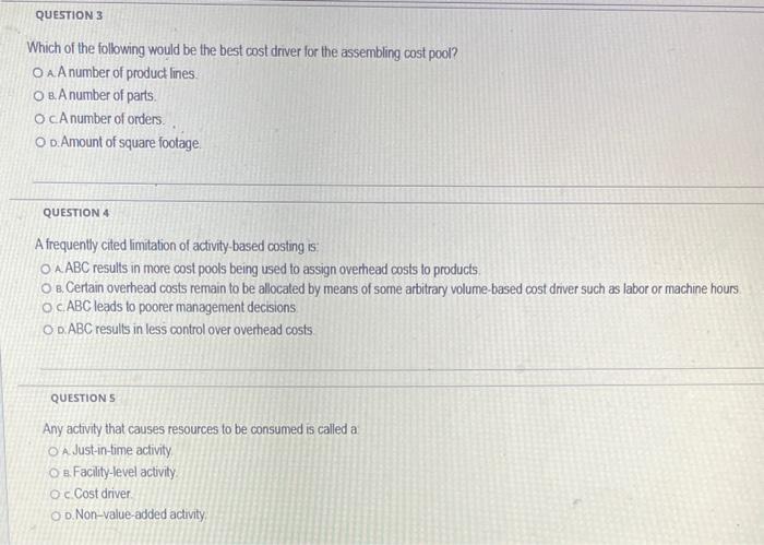 Solved Activity-based costing (ABC): A. It can be used only | Chegg.com