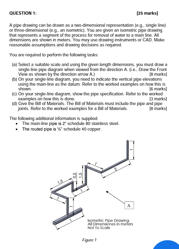 Isometric Pipe Drawing Autocad