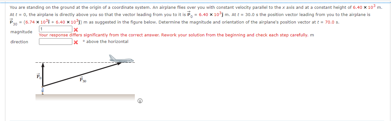Solved magnitude Your response differs significantly from | Chegg.com