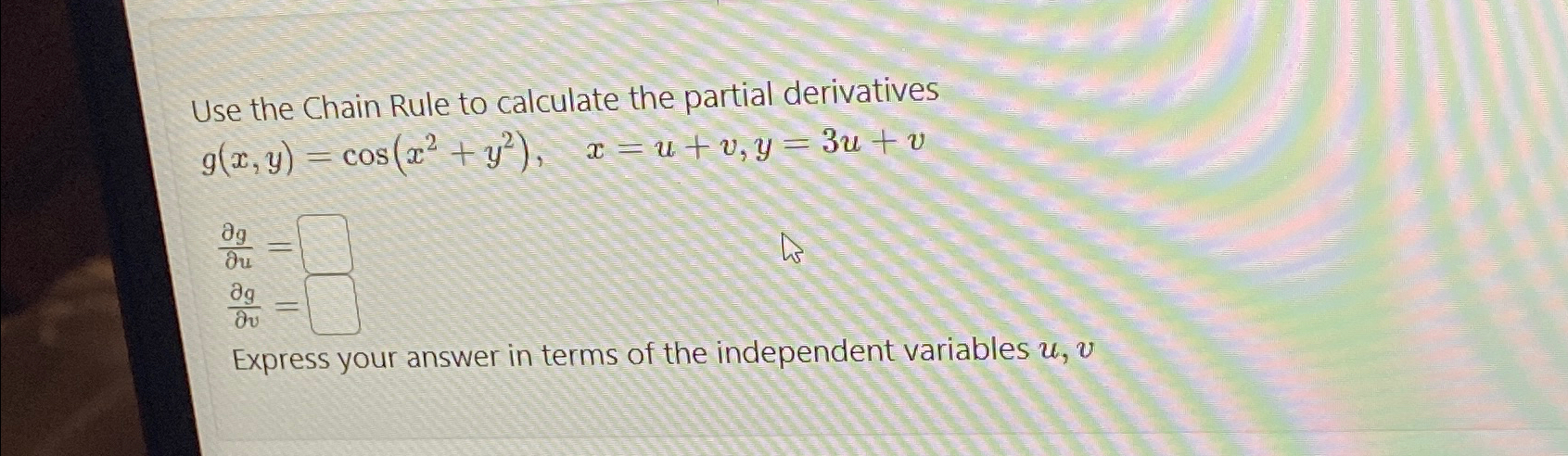 Solved Use the Chain Rule to calculate the partial | Chegg.com