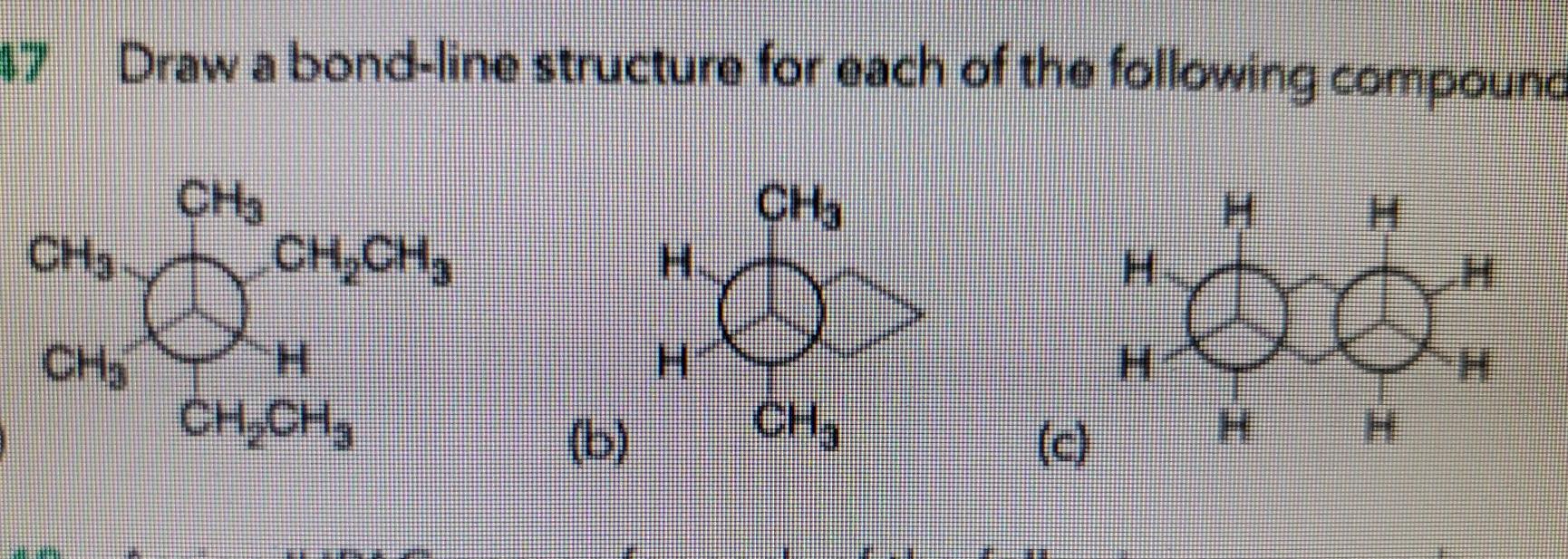 Solved 17 Draw a bond-line structure for each of the | Chegg.com