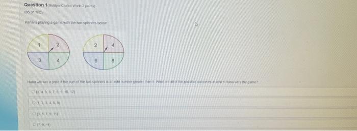 Solved Question 1 (Multiple Choice Worth 2 points) (05.01 | Chegg.com
