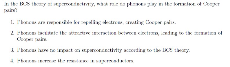 In the BCS theory of superconductivity, what role do | Chegg.com