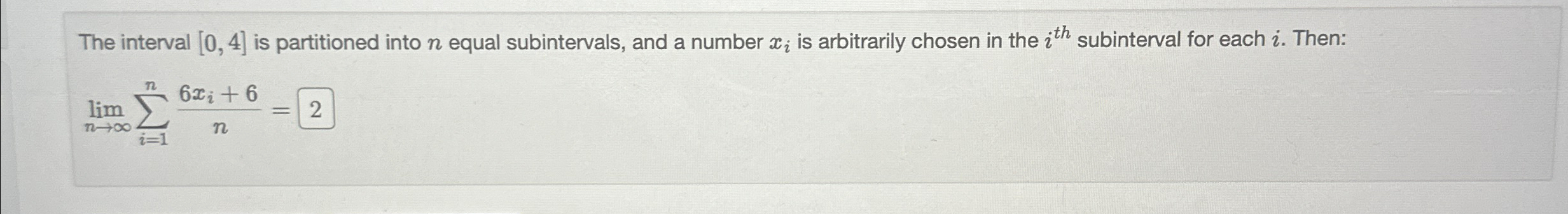 Solved The interval 0,4 ﻿is partitioned into n ﻿equal | Chegg.com