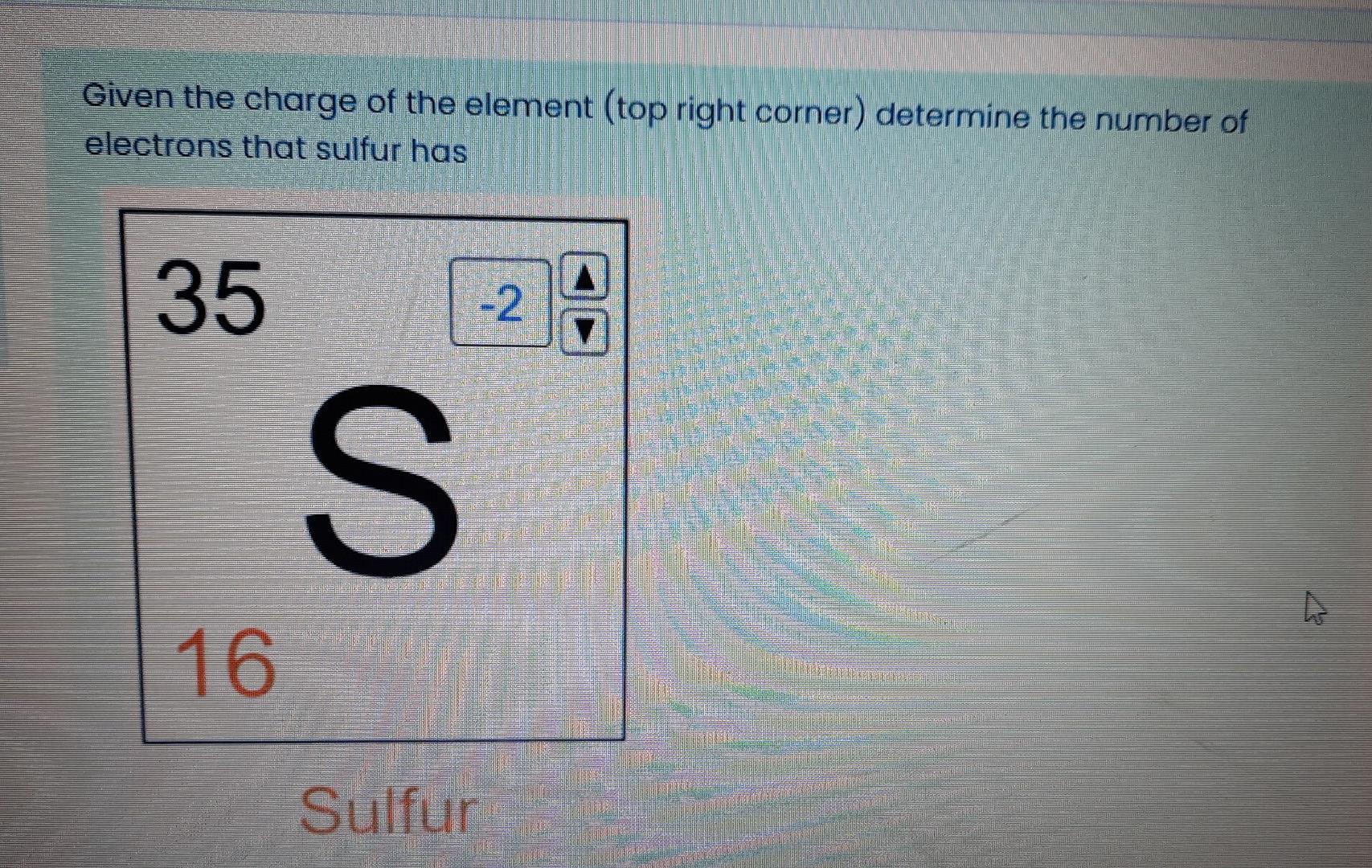 Solved Given the charge of the element (top right corner) | Chegg.com