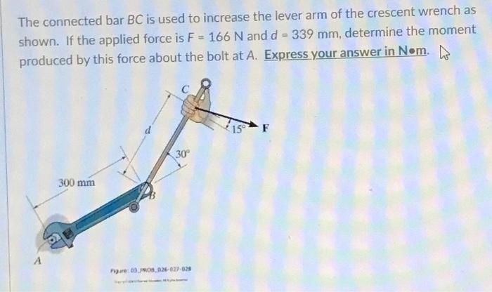Solved The connected bar BC is used to increase the lever | Chegg.com