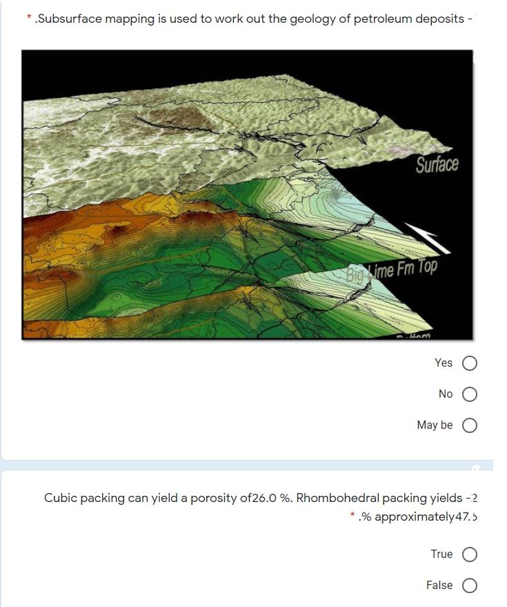 Solved * Subsurface mapping is used to work out the geology | Chegg.com