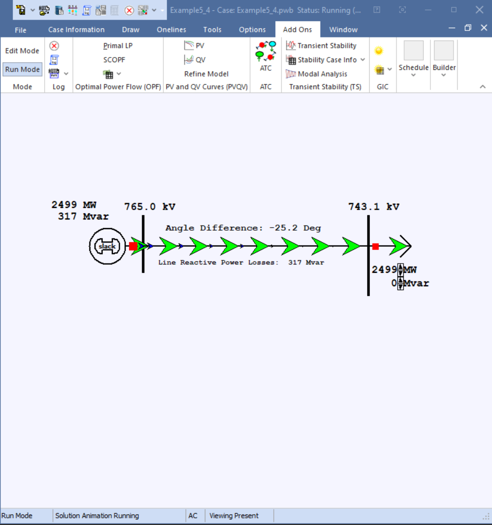 Open PowerWorld Simulator case Example 5_4 ﻿and graph | Chegg.com