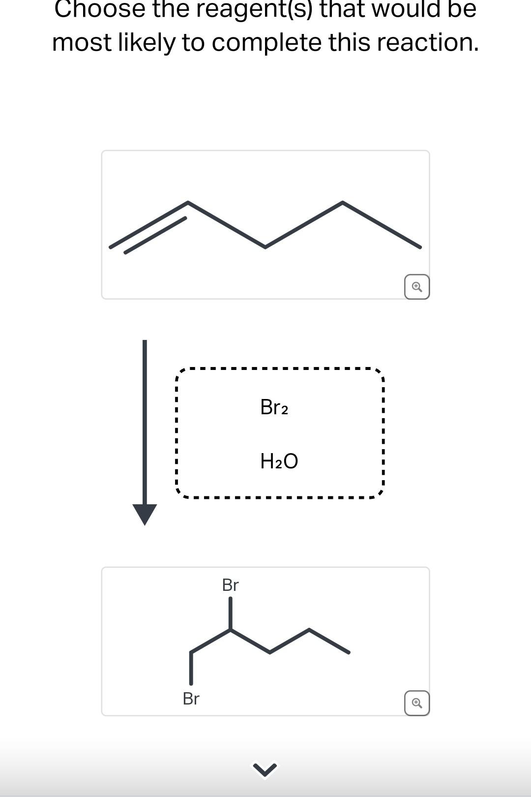 Solved ↓Br2 B ↓Br2H2O 1. BH3−THF C 2. H2O2,NaOH D 1. | Chegg.com