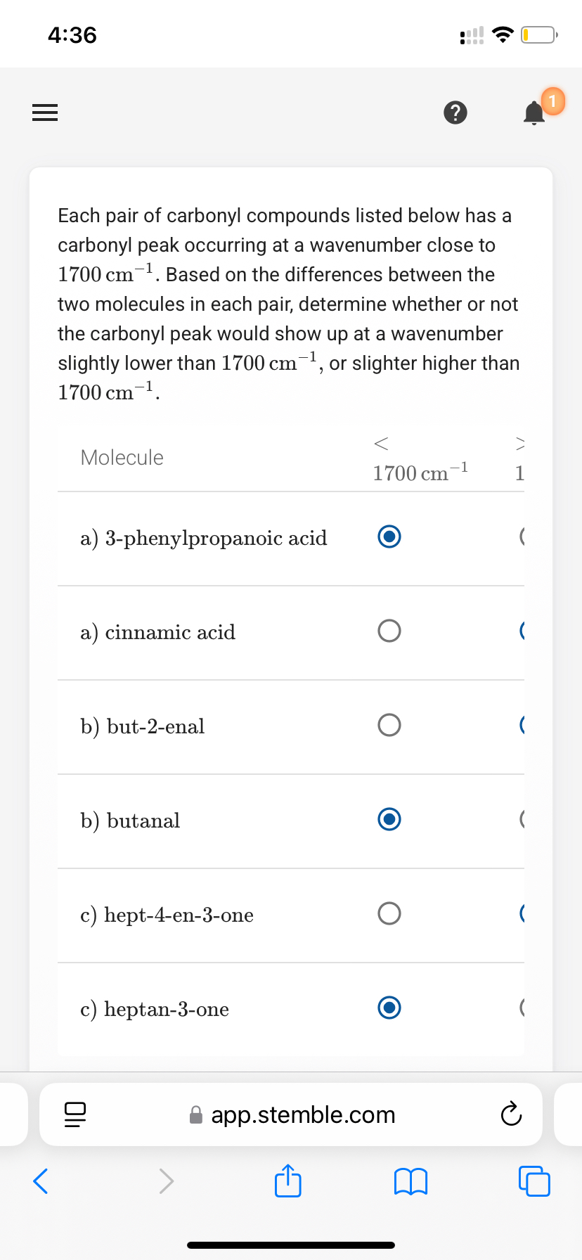 Solved Each pair of carbonyl compounds listed below has a | Chegg.com