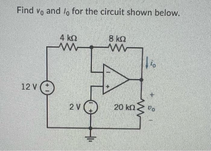 Solved Find v0 and l0 for the circuit shown below. | Chegg.com