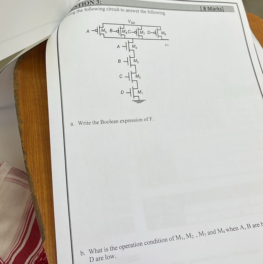 Solved [8 ﻿Marks]fing the following circuit to answer the | Chegg.com