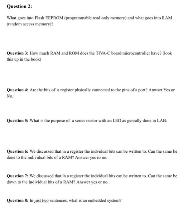Solved What goes into Flash EEPROM (programmable read only | Chegg.com