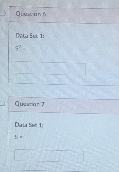Solved Use the Following Data Set to Answer Questions 1-11. | Chegg.com
