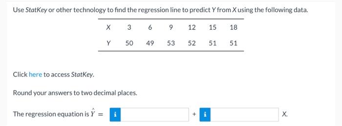 Solved Use StatKey or other technology to find the | Chegg.com