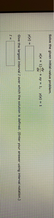 Solved Solve the given initial-value problem. x(x + 1) + xy | Chegg.com