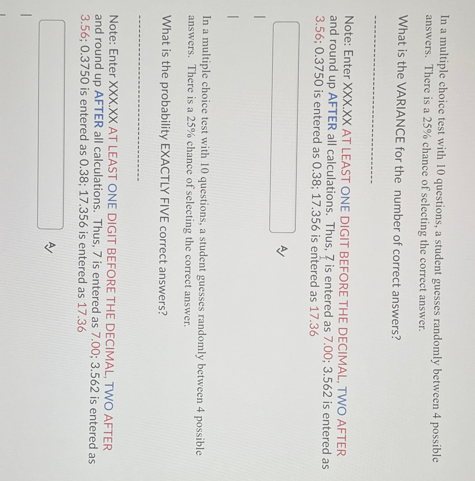 Solved In a multiple choice test with 10 ﻿questions, a | Chegg.com