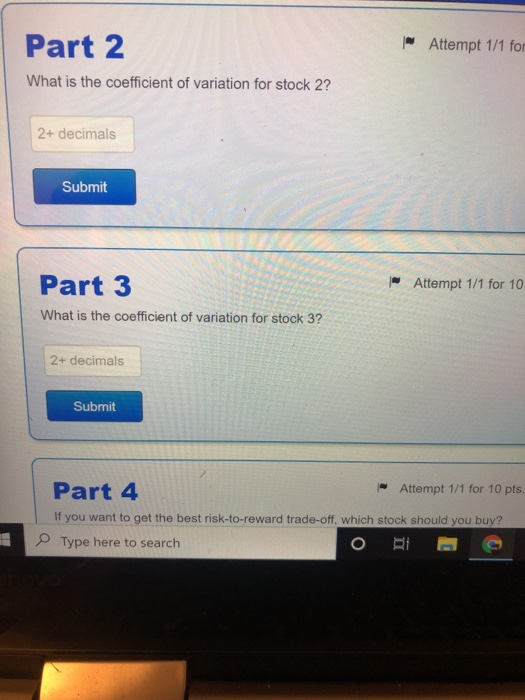Solved Intro Calculate the coefficients of variation for the | Chegg.com