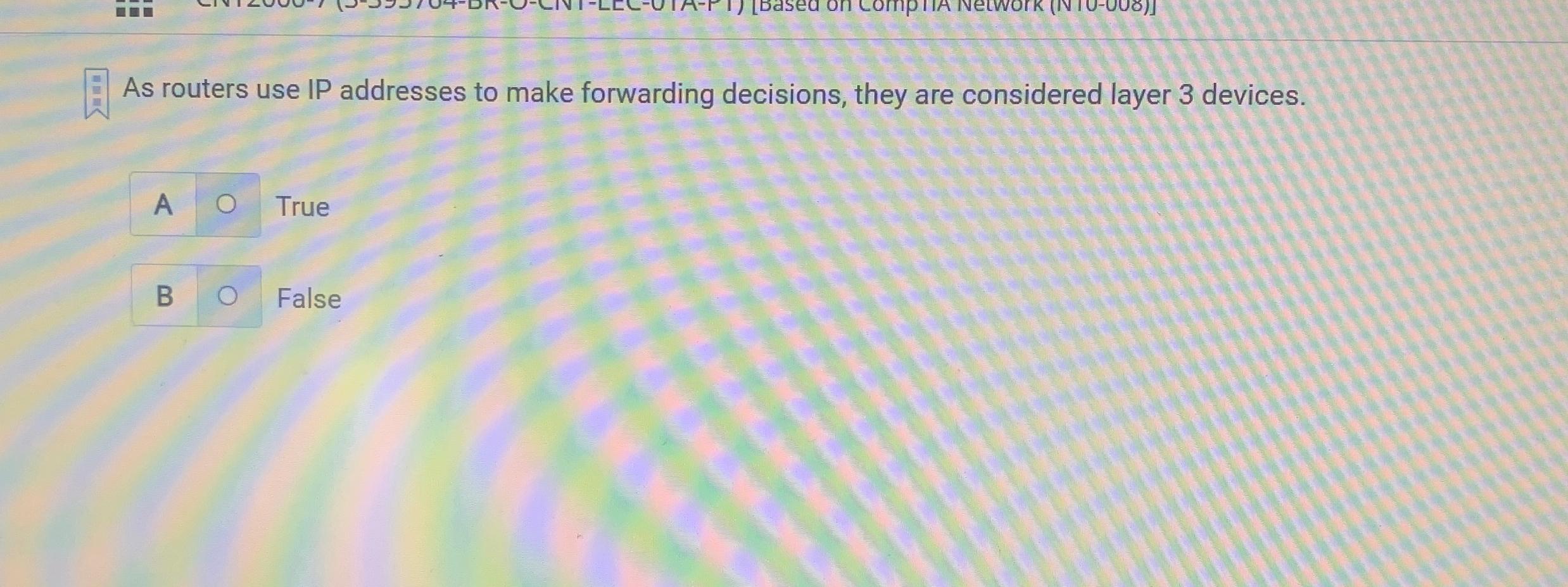 Solved As routers use IP addresses to make forwarding | Chegg.com