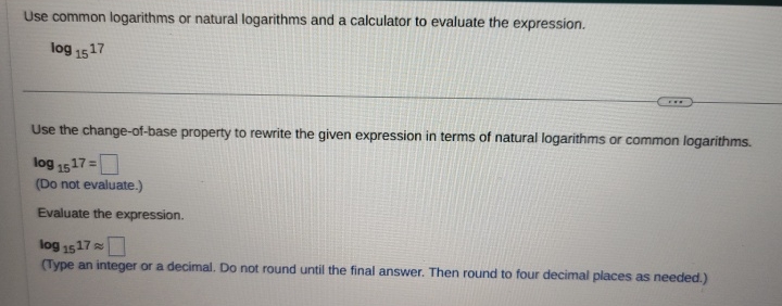 Solved Use common logarithms or natural logarithms and a | Chegg.com