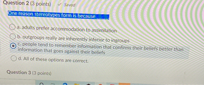 Solved d. All of these options are correct. Question 3 (3 | Chegg.com